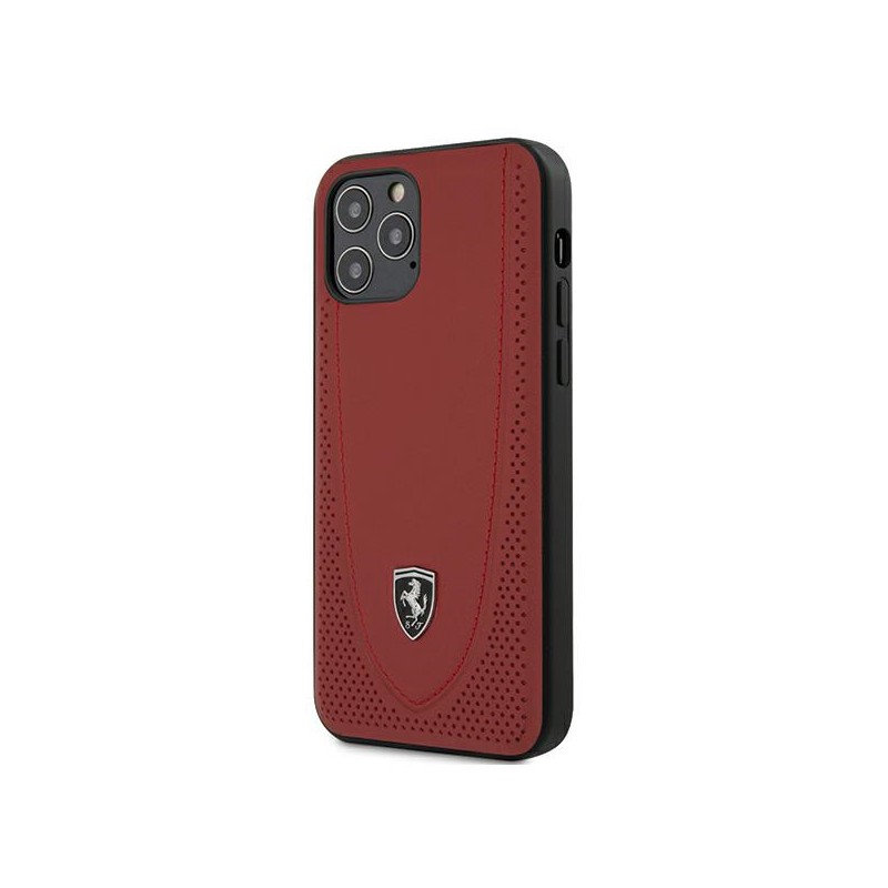 cover ferrari iphone 12/12 pro vera pelle rossa